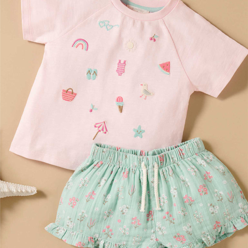 Purebaby Organic Seafoam Floral Beachy Set – Little Suite