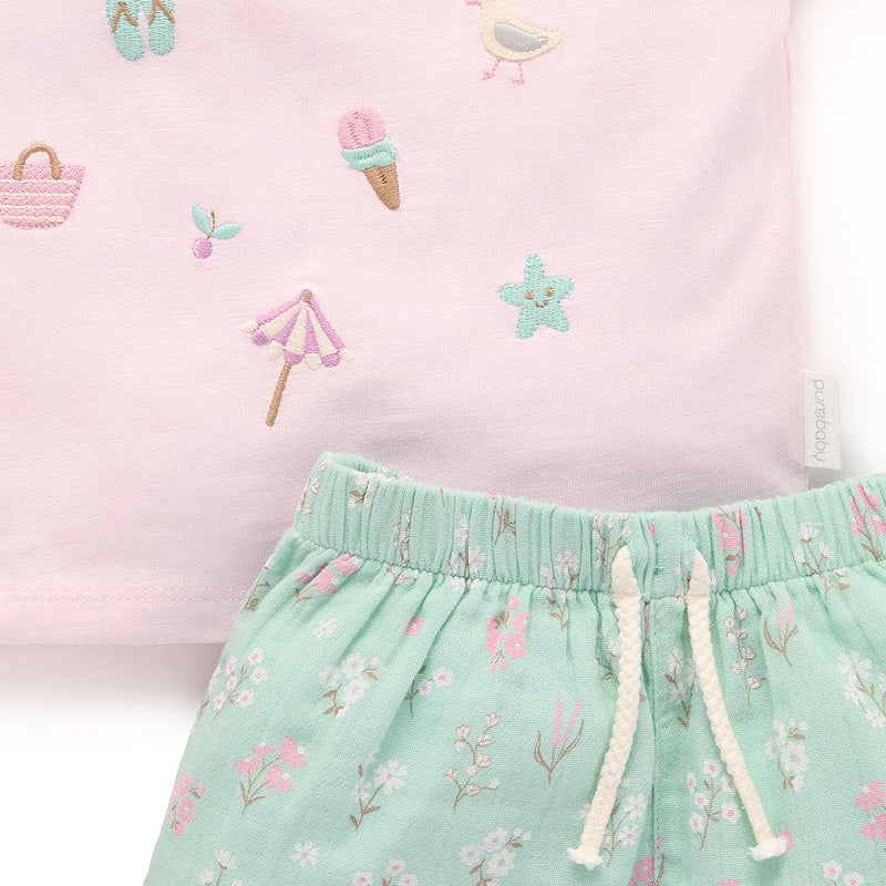 Purebaby Organic Seafoam Floral Beachy Set – Little Suite