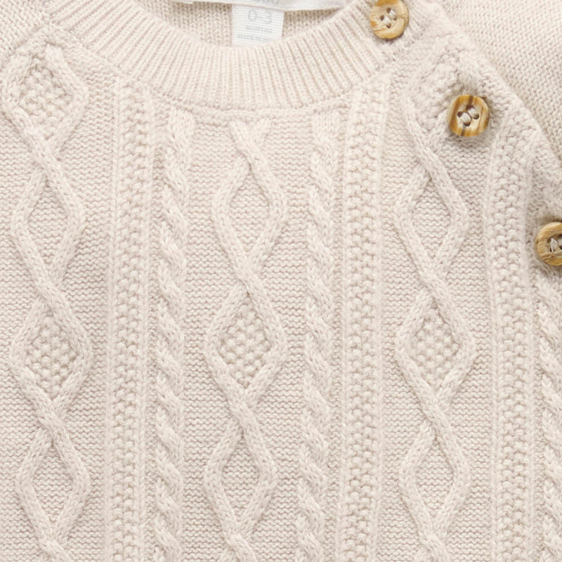 Purebaby Organic Beige Cable Knit Set – Little Suite