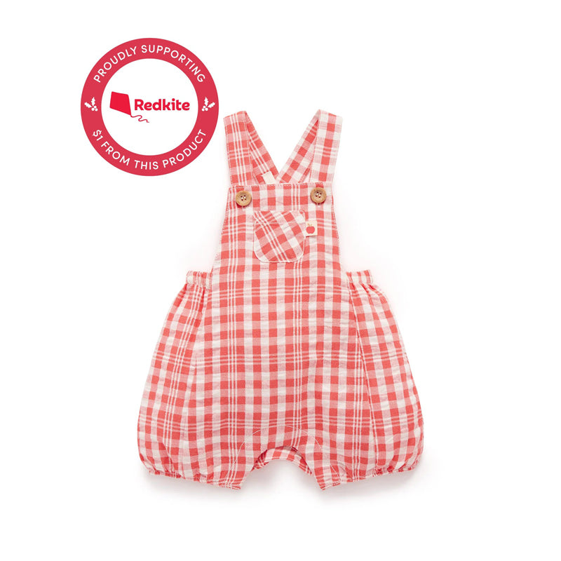 Purebaby Organic Festive Gingham Overalls – Little Suite