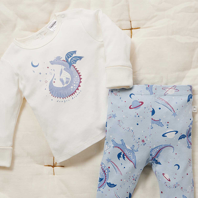 Purebaby Rib PJ Set in Dragon Dreams – Little Suite