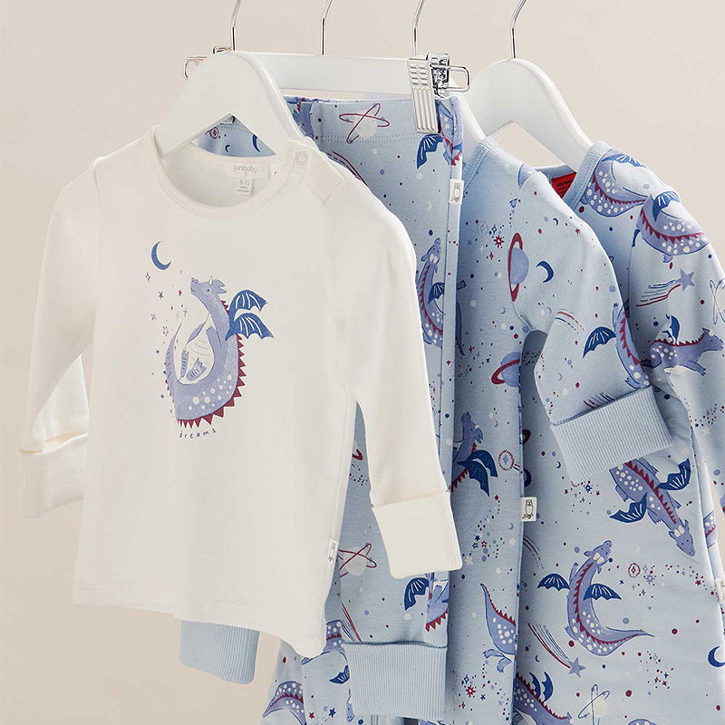 Purebaby Rib PJ Set in Dragon Dreams – Little Suite